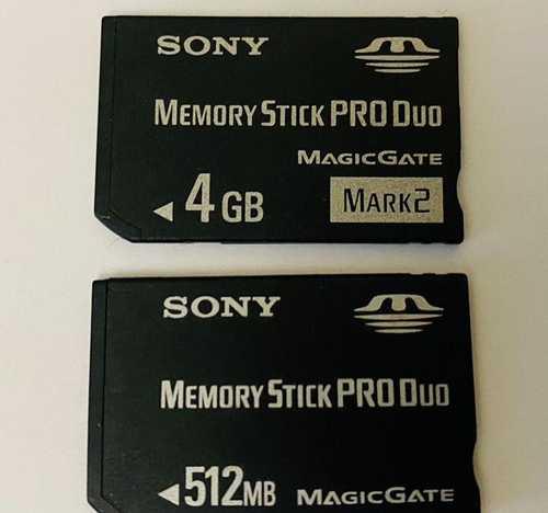 Карта памяти Sony memory stick pro duo