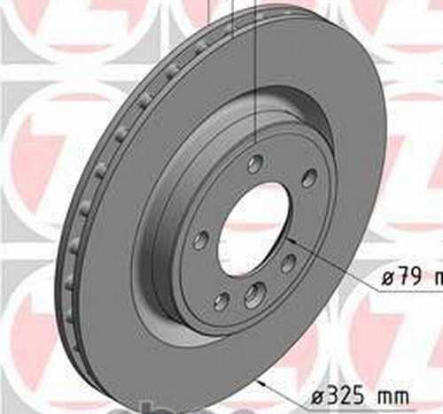 Диск тормозной задн 325x25/49-5x120 Land Rover