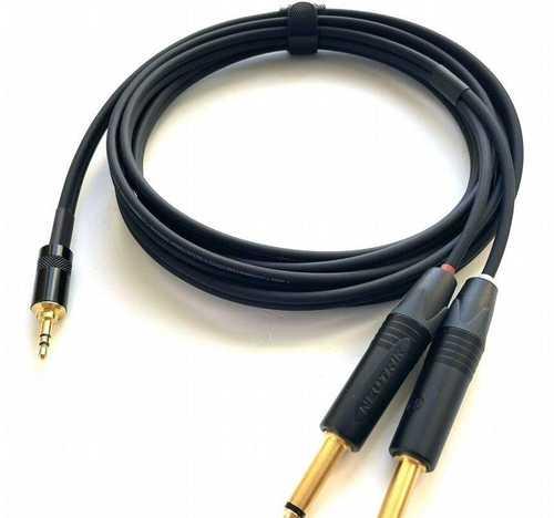 Jack 3.5 - 2x Jack 6.35mm Neutrik Sommer Cable