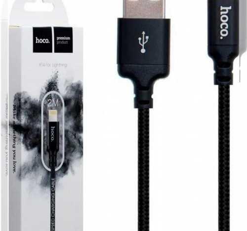 Кабель USB- lightning Hoco X14 длина 2 метра