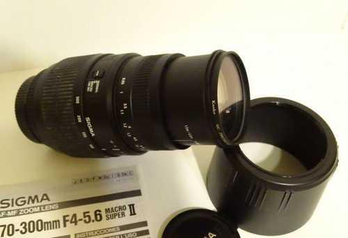 Объектив Sigma AF-MF 70-300mm 1:4-5.6D Japan Nikon