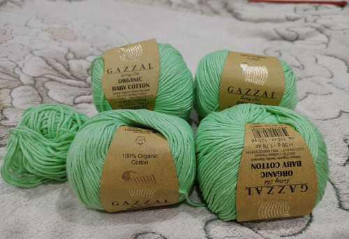 Пряжа gazzal organic baby cotton