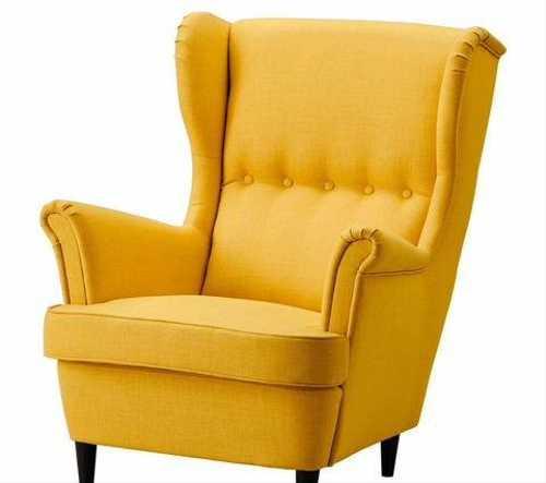 Кресло IKEA страндмон желтый