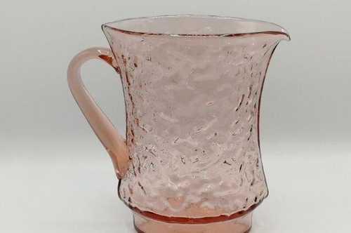 Кувшин 1,5 л цветное розовое стекло Неман