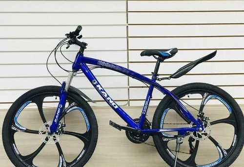 Велосипед с литыми дисками Синий новый