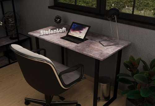Компьютерный стол в стиле лофт Камень темный 95см