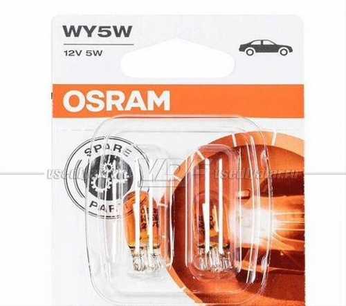 Лампа накаливания osram WY5W Yellow 12V 5W, 2 шт