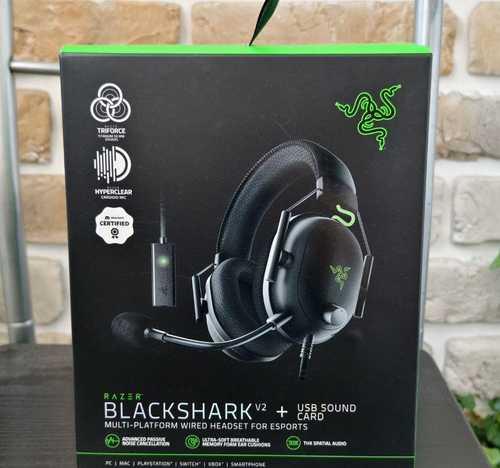 Наушники razer blackshark v2 sound card