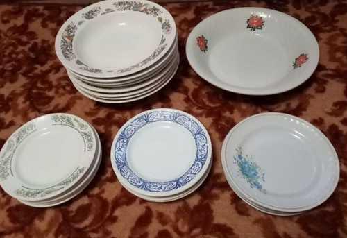 Наборы посуды СССР, тарелки, вазочки