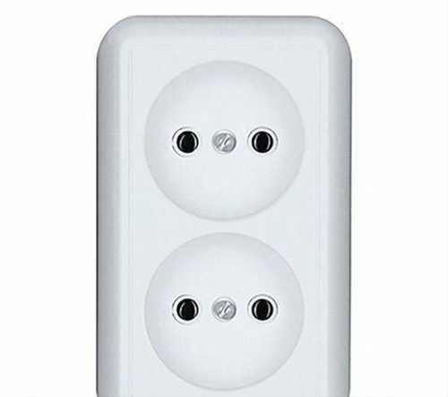 Розетка 2 поста bylectrica IP44 16F с з/з белый