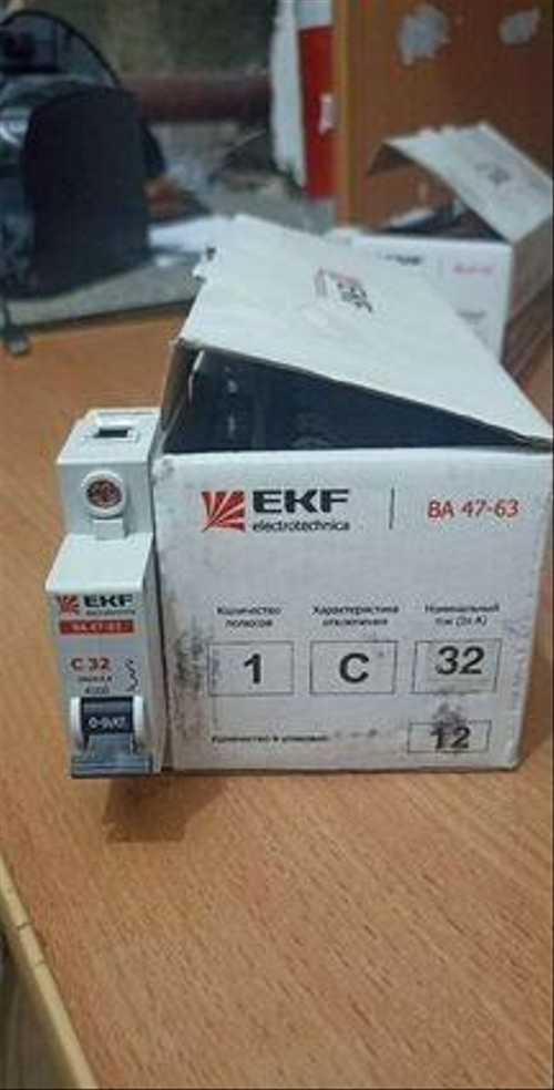 Автоматический выключатель EKF C32, 1P, BA47-63