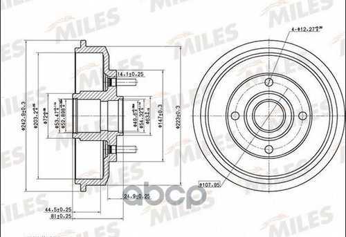 Барабан тормозной ford focus 98-04 (TRW DB4275)