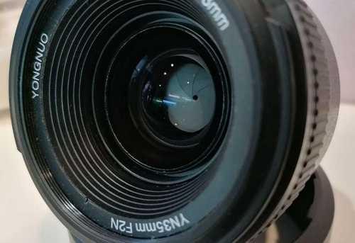 Объектив yongnuo 35mm for Nikon