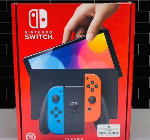 Б/У Nintendo Switch Oled Neon +128gb