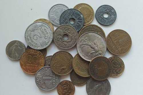 Монеты Франции 23 шт без повторов