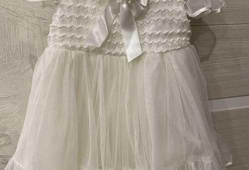 Белое платье для девочки р. 86