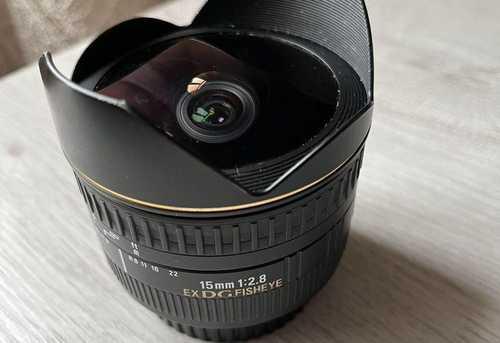 Объектив Sigma 15mm f2.8 fisheye for Canon