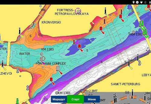 Картплоттер навионикс Navionics Карта глубин 2023