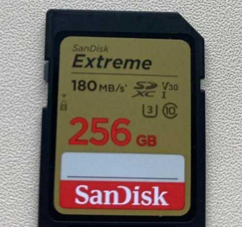 Карта памяти SanDisk Extreme sdxc 180MB/s 256 GB