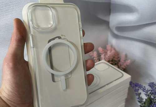 Чехол MagSafe прозрачный на iPhone 14 Plus