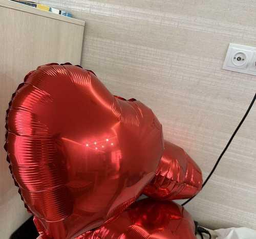 Воздушный шар сердце надут воздухом 9 штук