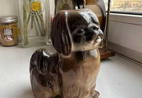 Собака фарфоровая статуэтка лфз