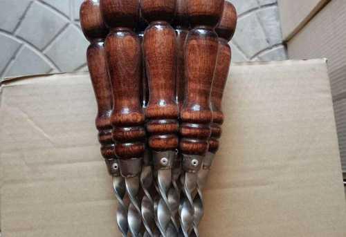 Шампура с деревянными ручками