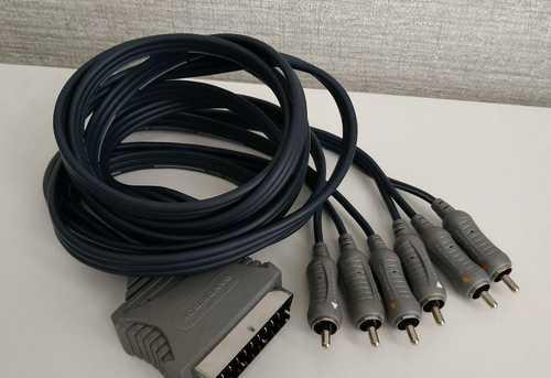 Кабель Scart-6 RCA