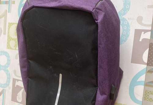 Рюкзак на лямках фиолетовый с черным