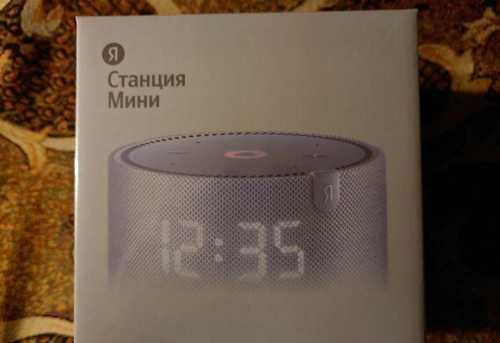 Яндекс Станция Мини с часами с Алисой серый опал