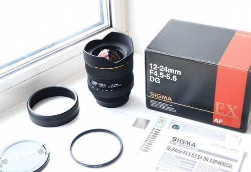 Объектив Sigma 12-24 EX DG HSM (Canon) + фильтр