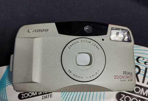 Плёночный фотоаппарат canon prima zoom shot date