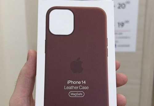 Чехол Leather Case Apple MagSafe iPhone 14 Umber