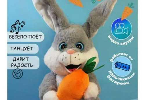 Кролик заяц с морковкой символ 2023 года поет