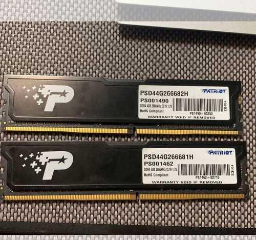 Оперативная память ddr4 8gb 2666 patriot