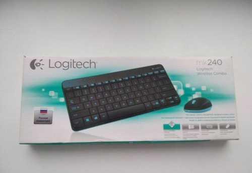 Беспроводные клавиатура EU и мышь - logitech mk240