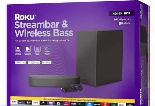 Новый USA Roku Streambar & Roku Wireless Bass 4K