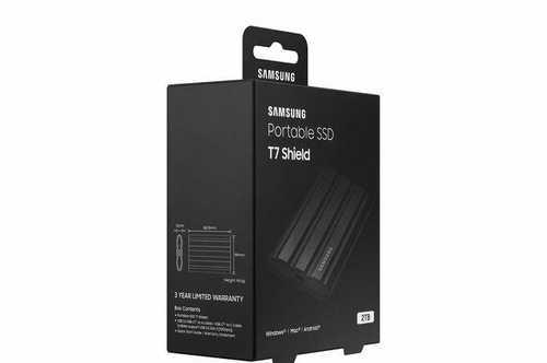 Внешний SSD Samsung Portable T7 Shield 2TB Black