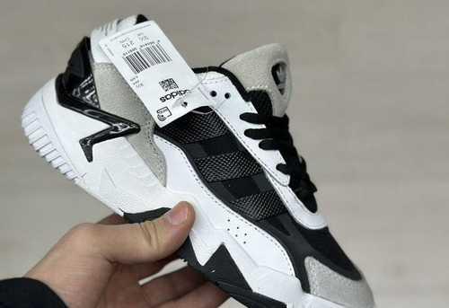 Кроссовки Adidas Niteball 2 белые черные женские