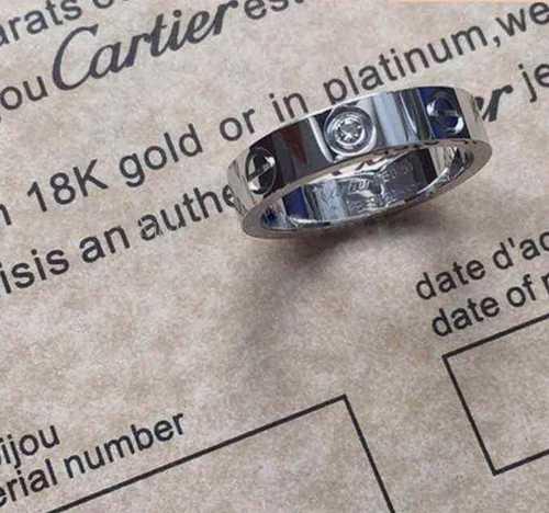 Обручальное кольцо Cartier Love, 1 бриллиант 0,22ct