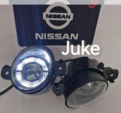 Nissan juke (14-20гв) птф bi-led линзы с дхо