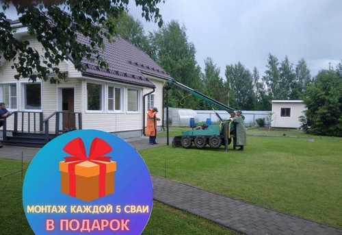 Сваи металлические с монтажом