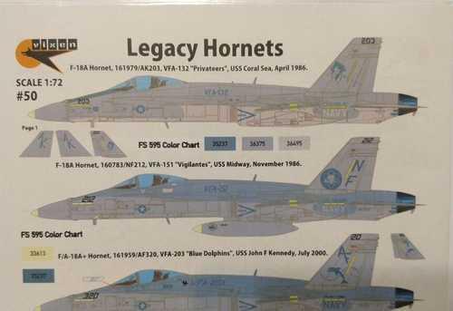 Vixendecals 1/72 F/A-18A/C Hornet - декаль