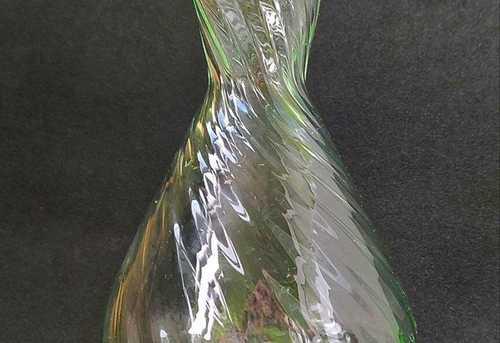 Советская зелёная винтажная ваза