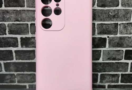 Чехол для Samsung S22 Ultra silicone cover розовый
