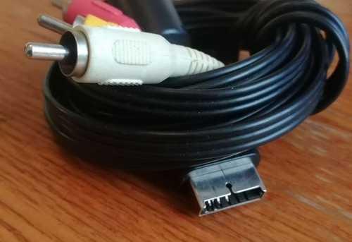 Длиннее стандартного Кабель AV PS2/PS3 RCA