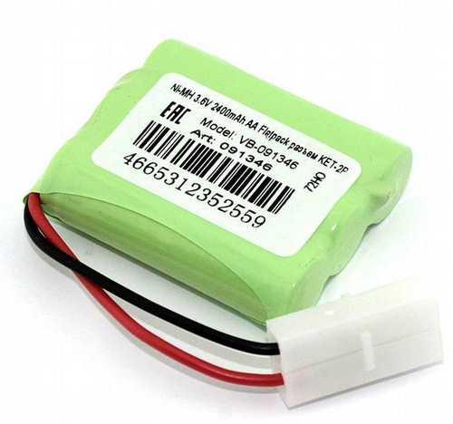 Аккумулятор Ni-MH 3.6V 2400mAh AA Flatpack KET-2P