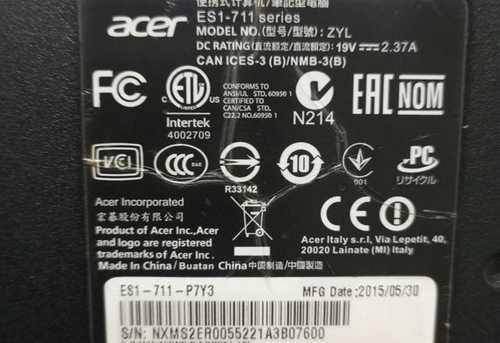 Acer ES1-711 ZYL