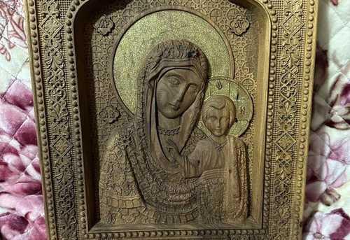 Икона Казанская божья матерь и чудотворец Долмат
