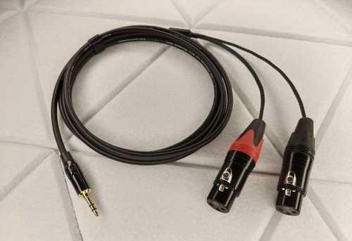 Jack 3,5 stereo на 2 xlr гн. Mr.Cable Vulcan P26